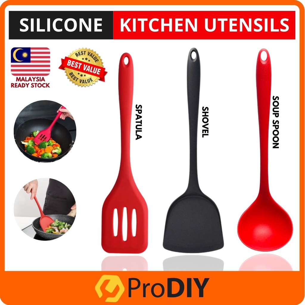 Silicone Kitchen Utensils Modern Non Stick Cooking Tools Set Spatula ...