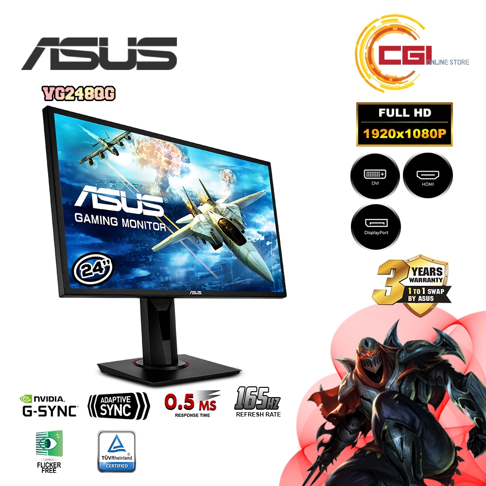 Asus 24" VG248QG FHD 0.5ms 165Hz G-Sync / Adaptive-Sync TN Gaming ...