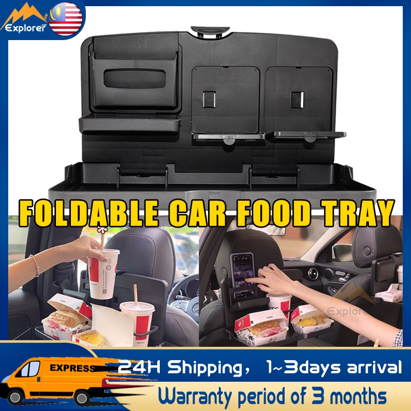 Foldable Car Food Tray holder Car Back Seat Table with Bottle Cup ...