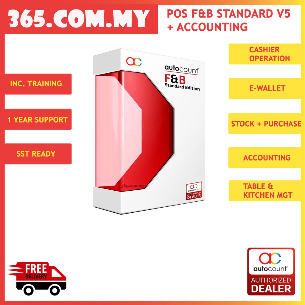 AutoCount F&B POS 5.0 Standard Edition + Accounting (With Training ...