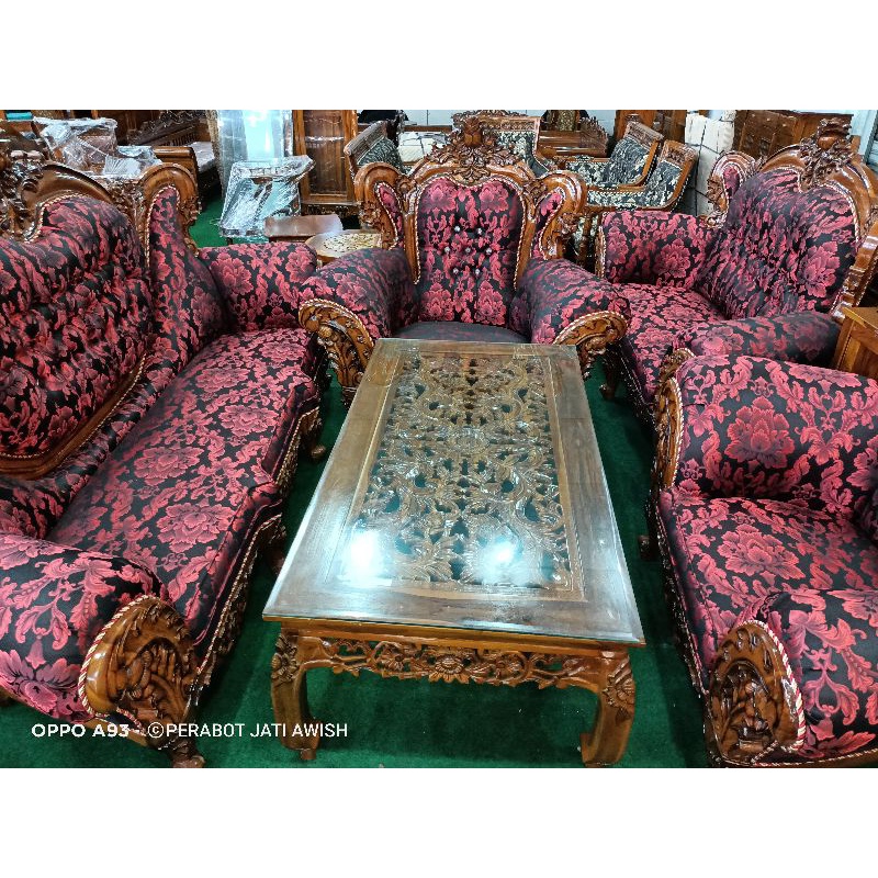 SET SOFA JATI BESAR ORIGINAL INDONESIA | Shopee Malaysia
