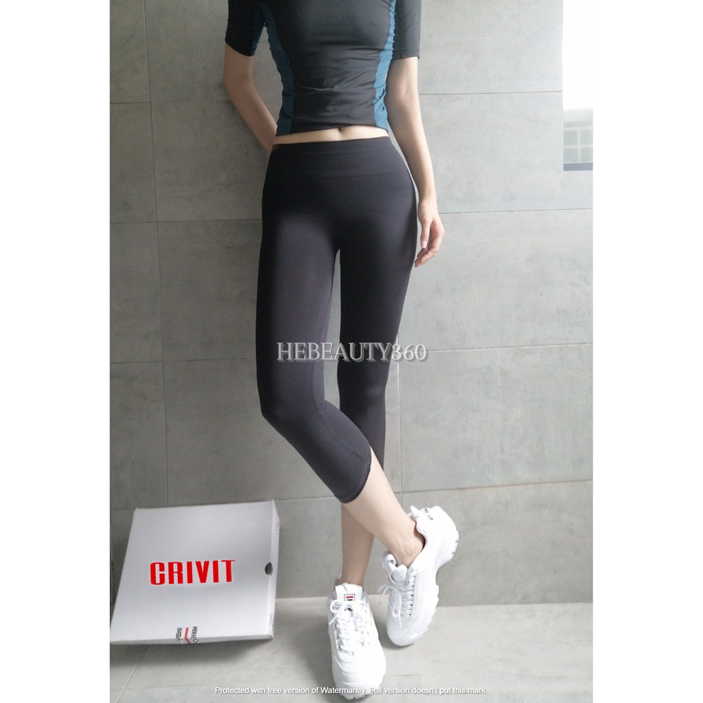 Pure Black Capri Pants by Crivit (UK) (READY STOCK) | Shopee Malaysia
