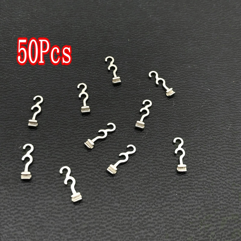 50Pcs/5PACKS Dental Crimpable Hooks Long Curved Right/Left Middle ...