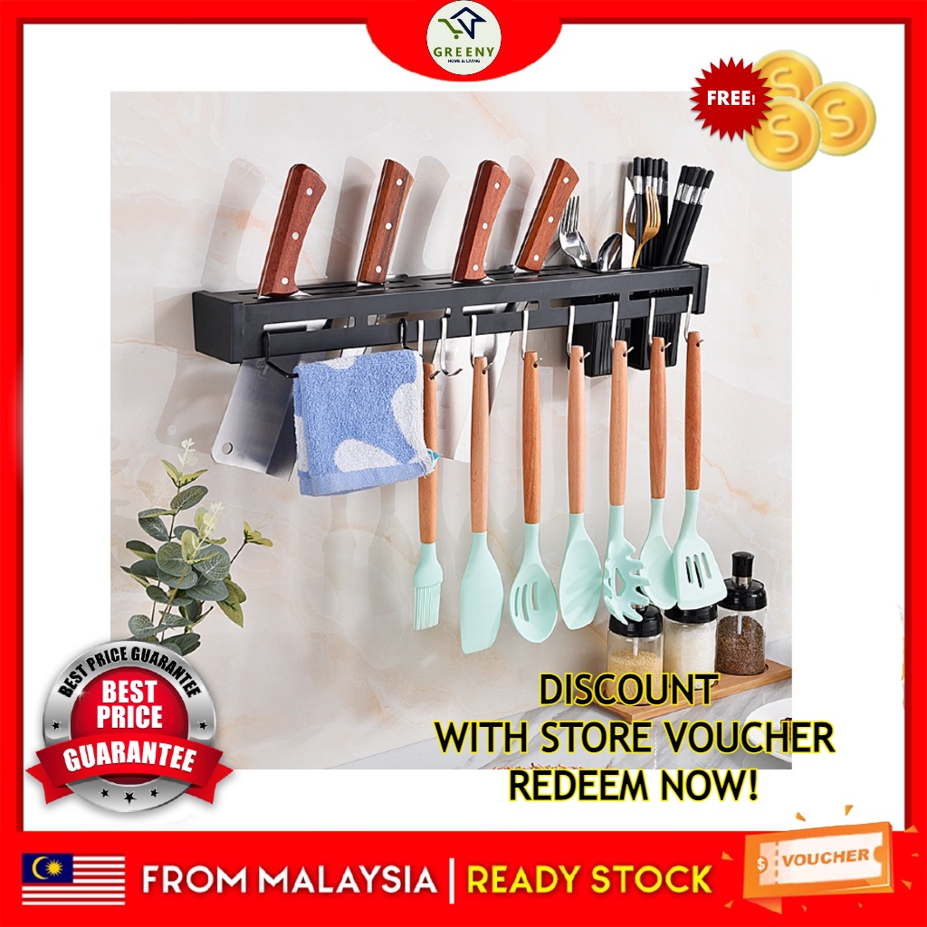 Multi Function Wall Mounted Kitchen Knife Shelf Knife Holder Kitchen ...