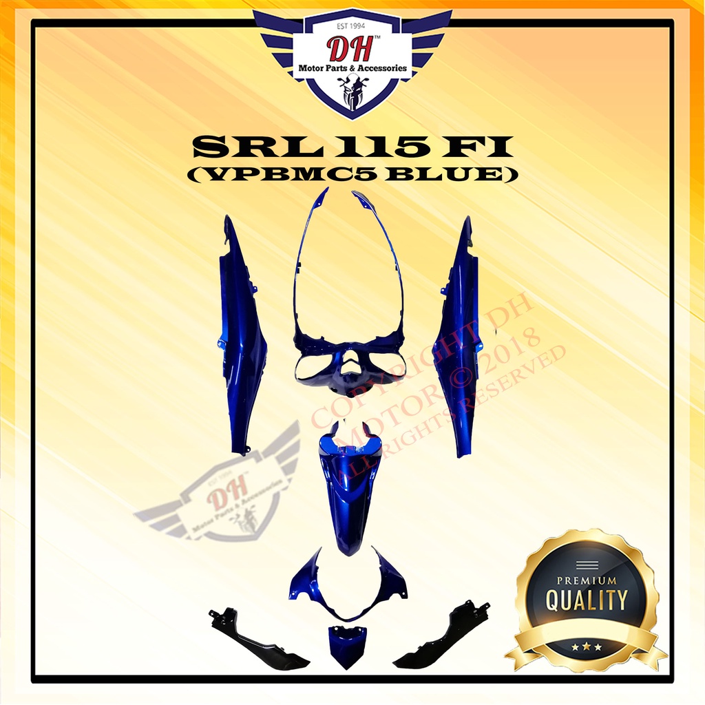 SRL 115 FI (FUEL INJECTION) COVER SET YAMAHA LAGENDA 115FI (VPBMC5 BLUE ...