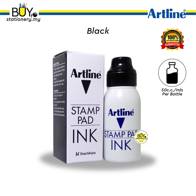 Artline Stamp Pad Ink 50 ml - (PCS) Artline Refill Black Blue Red ...