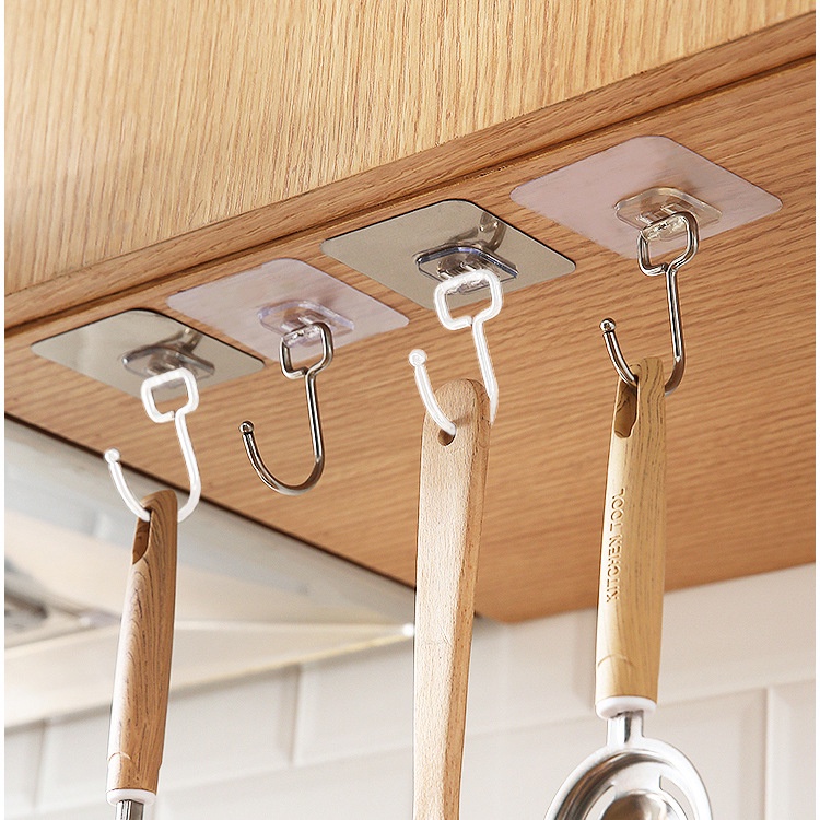 Ready Stock Stronger Large Hooks Adhesive Wall Hooks Upgraded Stainless ...