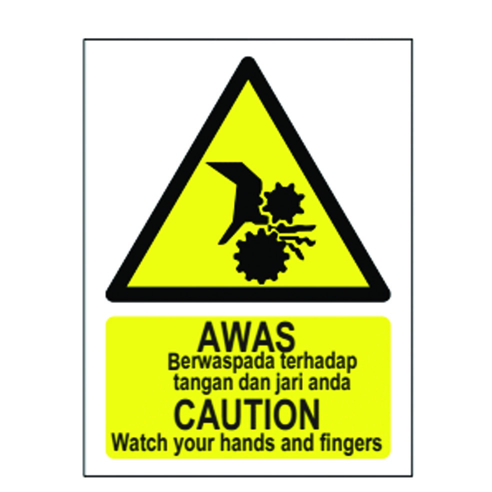 Awas, berwaspada tangan dan jari anda, danger watch your hands and ...
