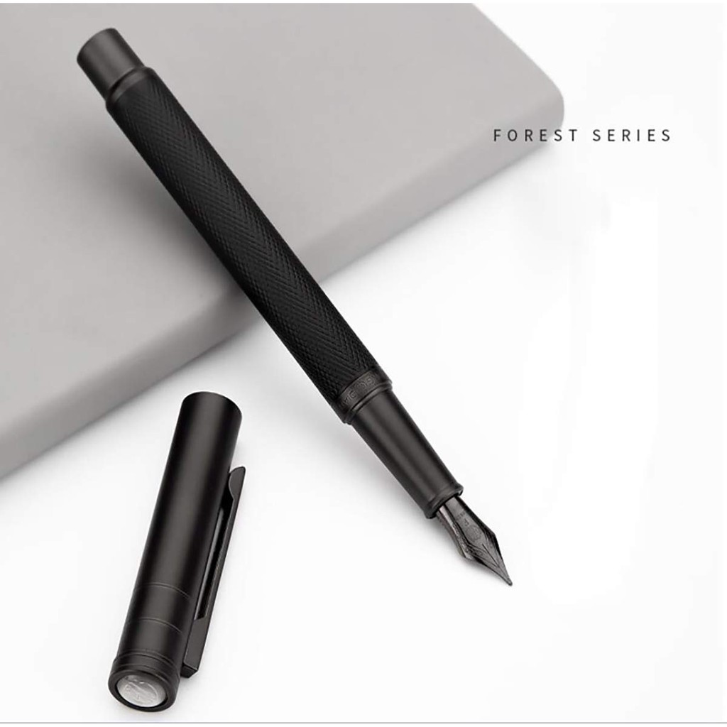 Matte Black Forest Fountain Pen 1850 Extra Fine Nib Classic Design with ...