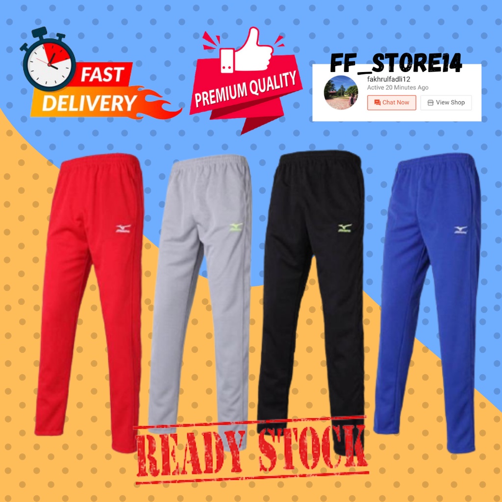 Ready Stock Mizuno Slim Fit Sport Seluar Slim Fit (track suit) | Shopee ...