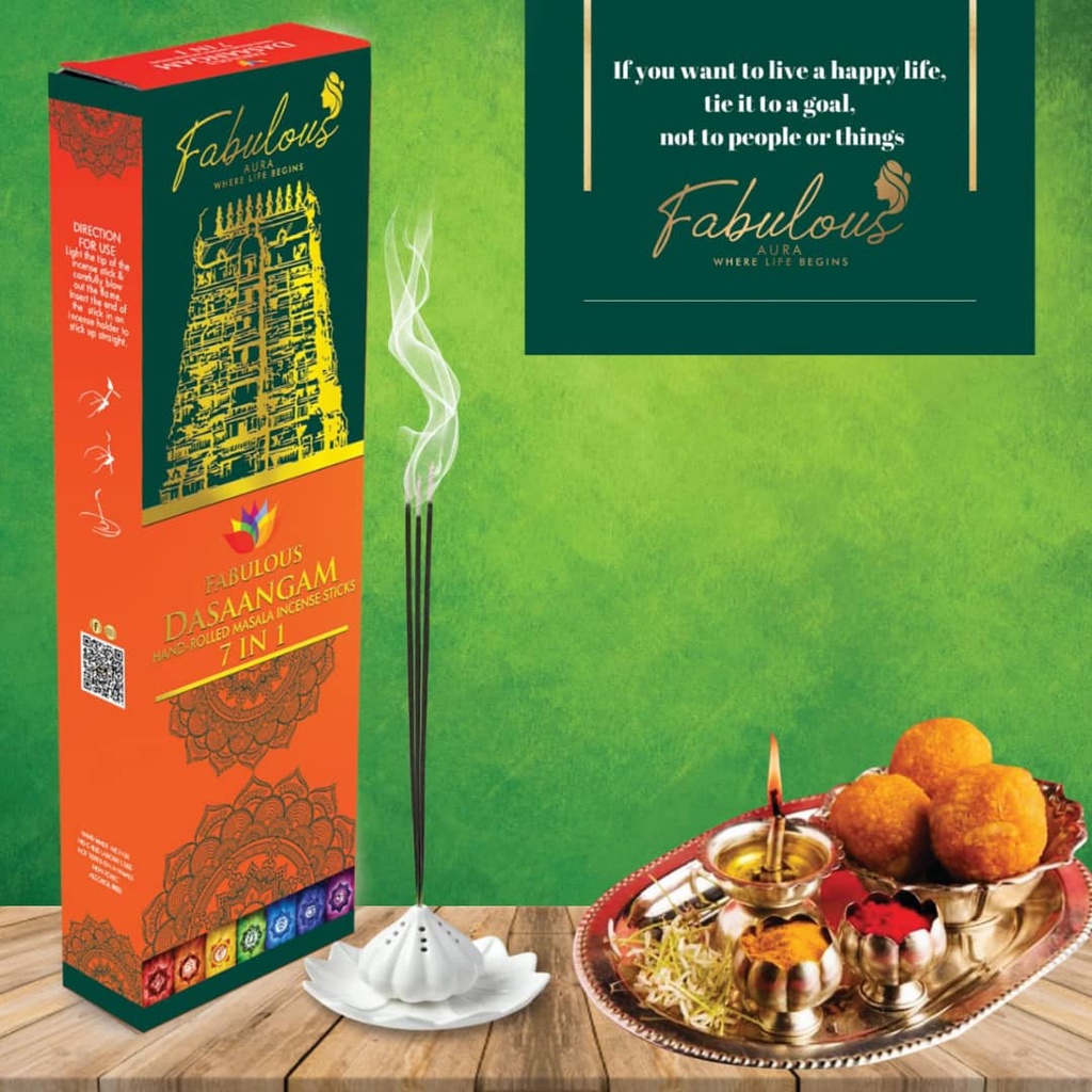 FABULOUS 7 IN 1 DASANGAM HAND-ROLLED MASALA INCENSE STICKS | Shopee ...