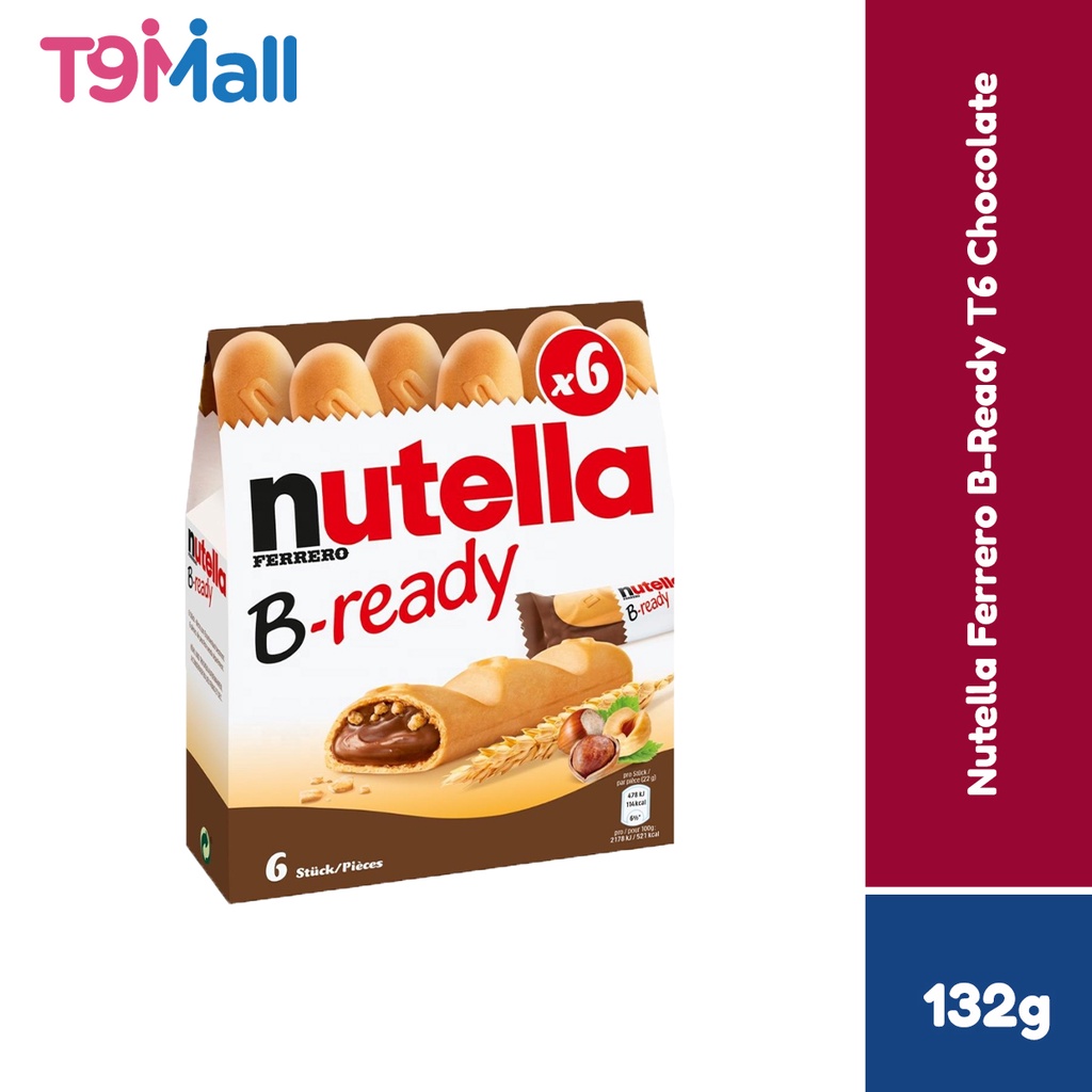 Nutella Ferrero B-Ready T6 Chocolate 132g (6pcs) | Shopee Malaysia