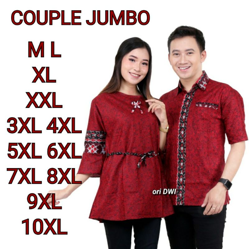 KATUN MERAH CJA3 Cotton batik couple tops for men and women | Hem blouse M-10XL super JUMBO big ...