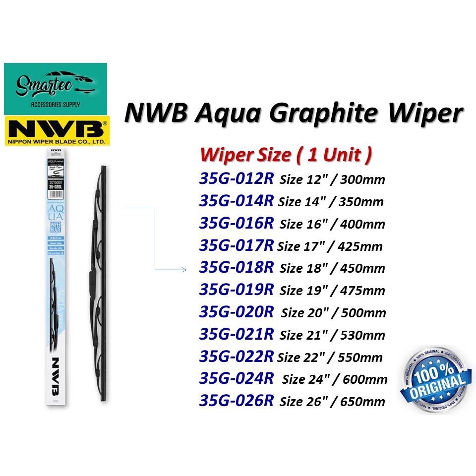 NWB Aqua Graphite Wiper Blade ( U Hook Type ) | Shopee Malaysia