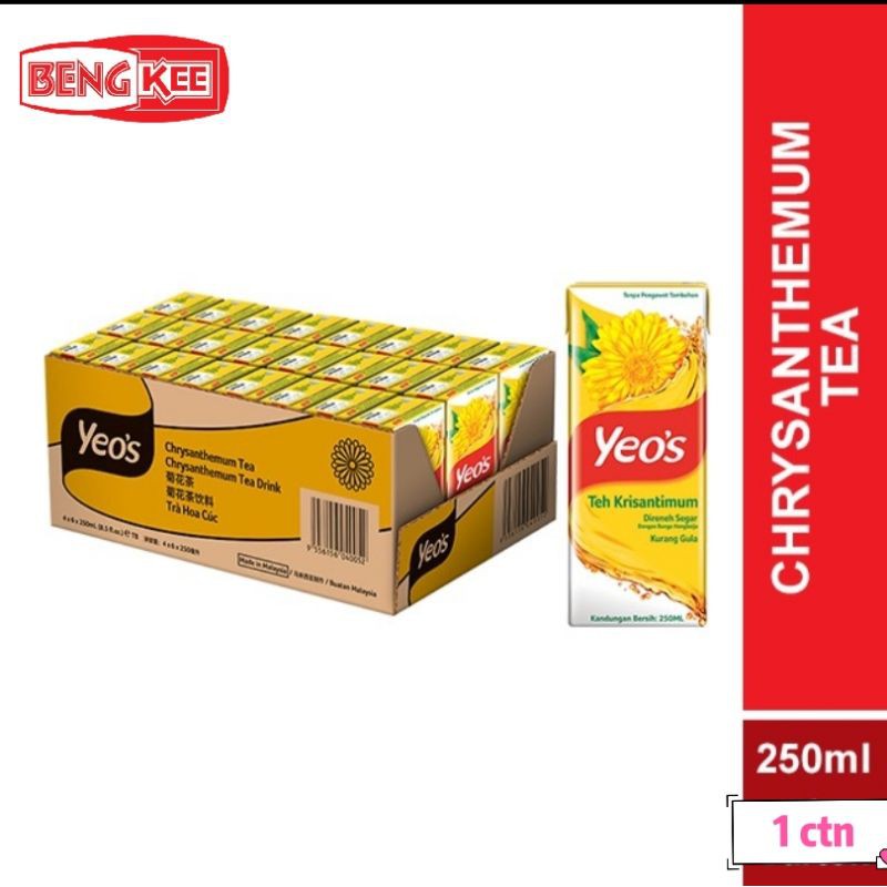 Beng kee🔥Yeos bunga 250ml*24pcs🔥Air Kotak 杨协成 菊花 | Shopee Malaysia