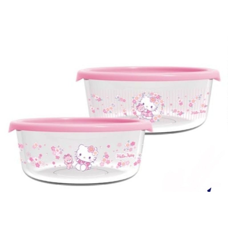 UNILEVER HELLO KITTY GLASS CONTAINER (SET OF 2 PCS) | Shopee Malaysia