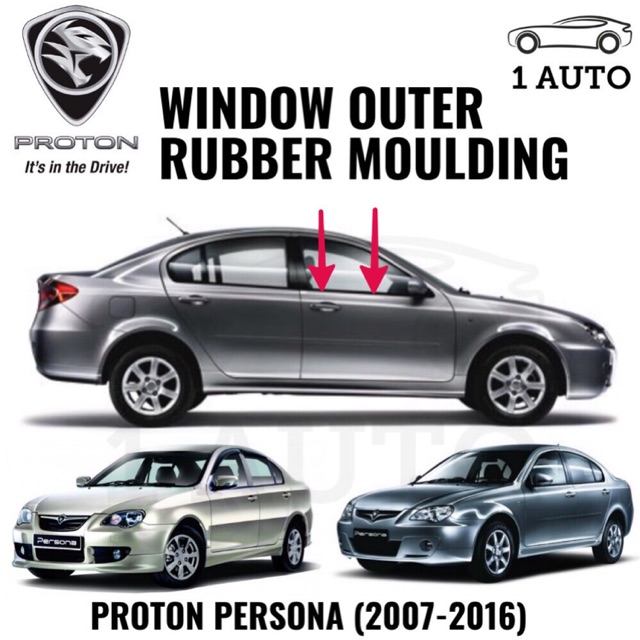 [ORIGINAL PROTON PARTS] PERSONA (07-16) WINDOW OUTER RUBBER MOULDING (1 ...