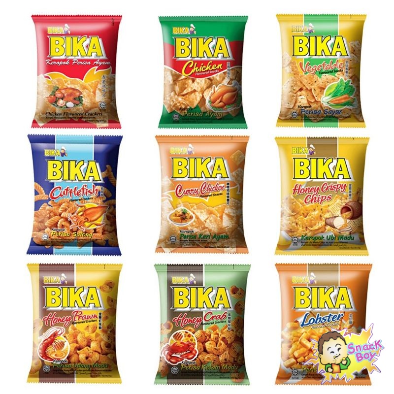 BIKA CRACKERS SNACK ASSORTED FLAVOUR 60g | Shopee Malaysia