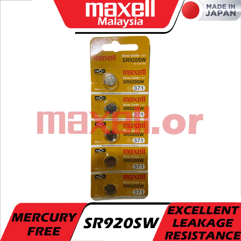 (Original) SR 920 SW Maxell Silver Oxide Battery ( 1pc / 5pcs ...