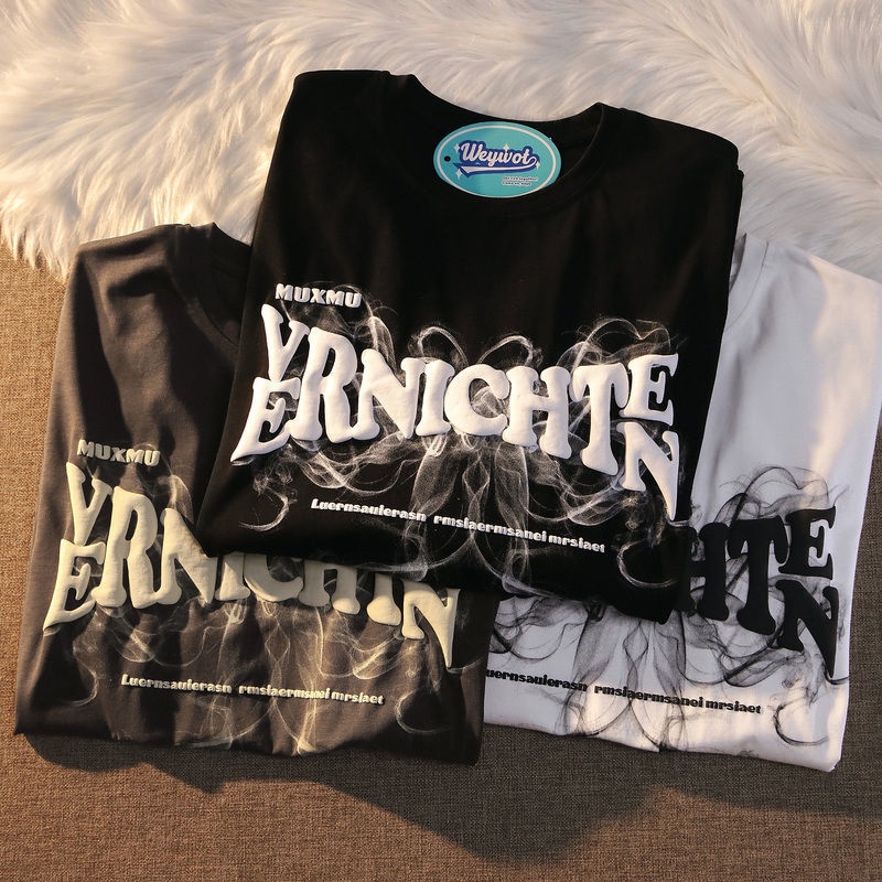 Oversizes clothes for men harajuku loose pendek baju perempuan printing ...