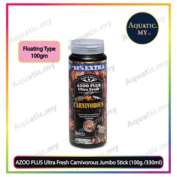 (100g/330ml) Azoo Plus Ultra Fresh Carnivorous Jumbo Stick Floating ...