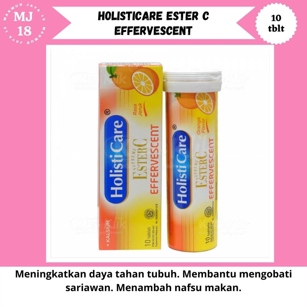 Holisticare Esterc Effervescent Contents 10 Fruit Flavor Tablets ...