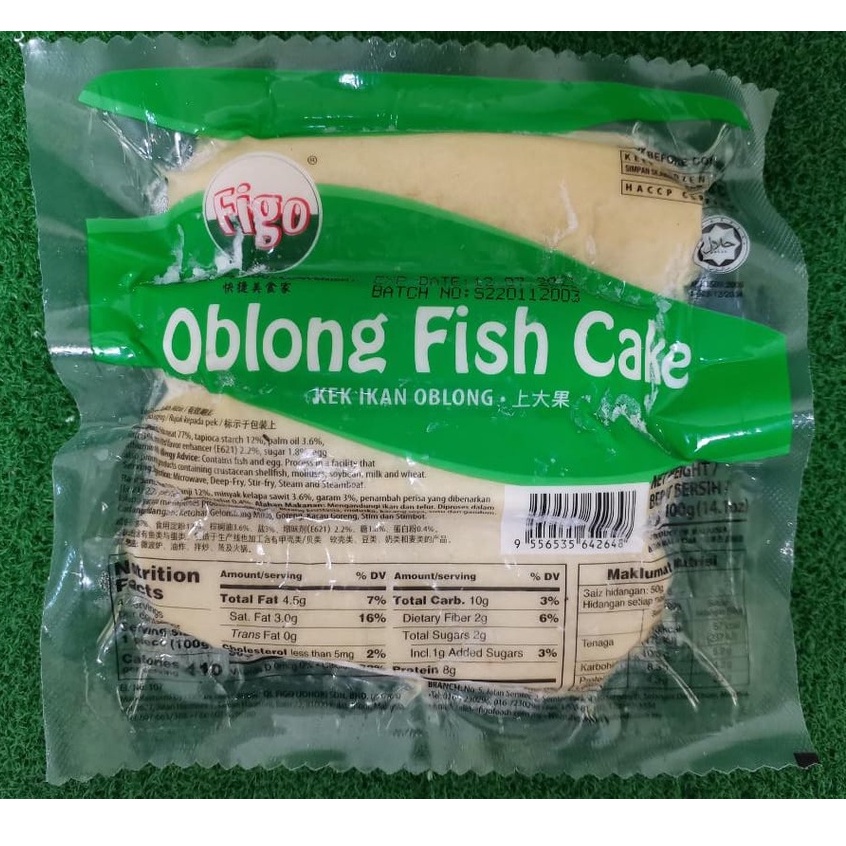 【HALAL】FIGO OBLONG FISH CAKE | 上大果（ 炸鱼饼 ） | 400G | 4PCS | Shopee Malaysia