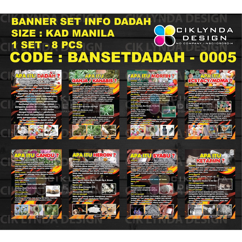 PRE-ORDER - BANNER KOLEKSI SET INFO DADAH (PPDa) | Shopee Malaysia