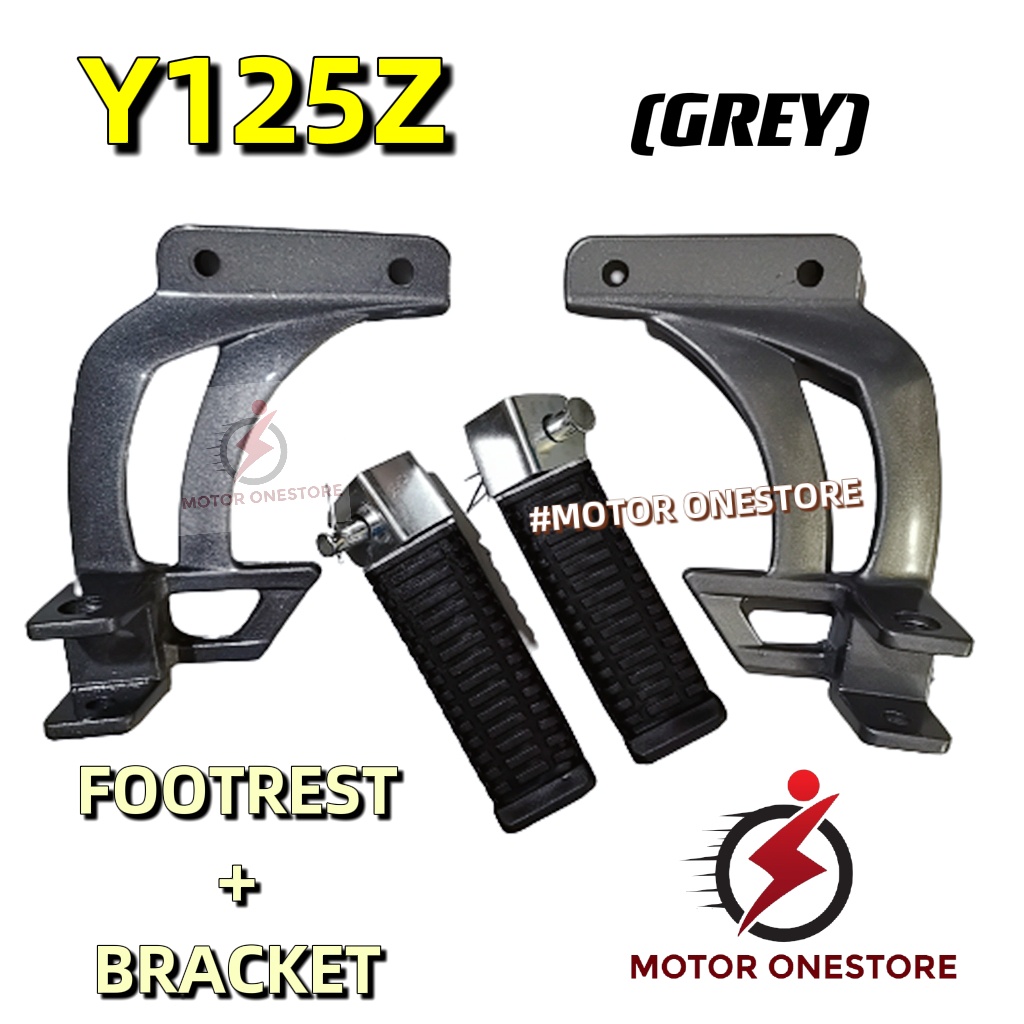 YAMAHA Y125Z REAR FOOTREST BRACKET LEFT RIGHT WITH FOOTREST / BESI KAKI ...