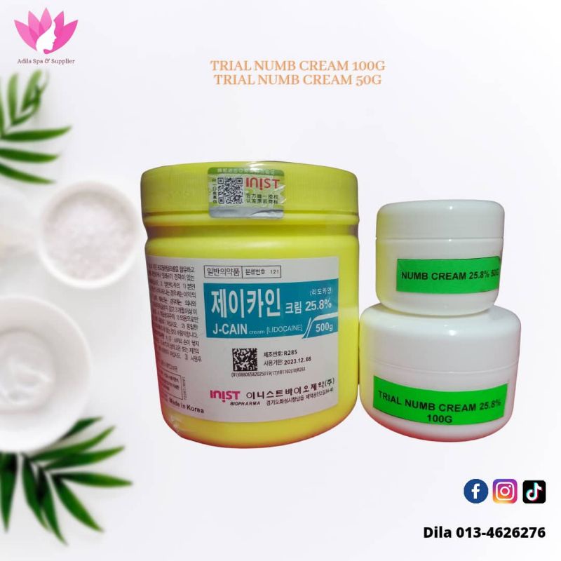Numb cream 25.8% TRIAL PACK 100g/50g | Shopee Malaysia