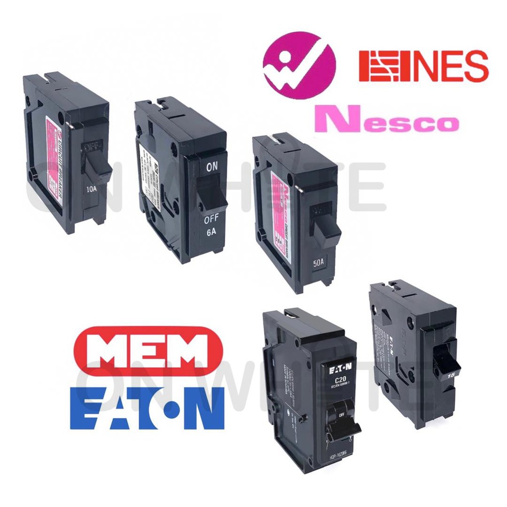 MEM EATON 6A 10A 15A 20A 30A 1 POLE PLUG IN MCB DCP Type .NES /.WESMONT ...