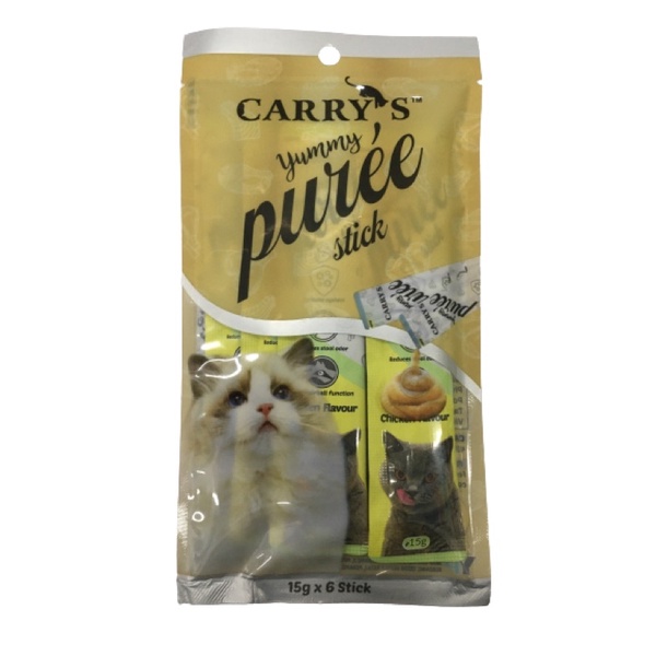 CARRY’S YUMMY PUREE STICK FOR CAT (15G x 6 STICKS) | Shopee Malaysia
