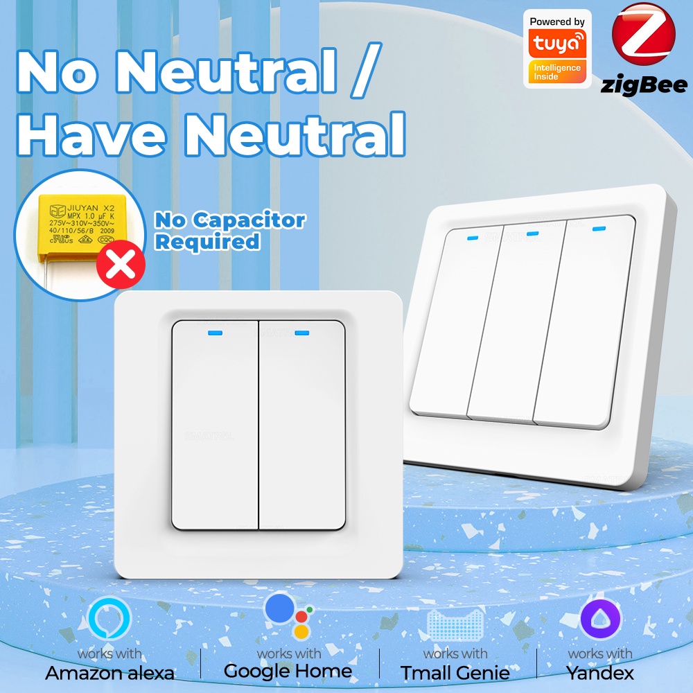 SMATRUL Smart Light Switch Tuya ZigBee Smart Switch Wall Wifi Light ...