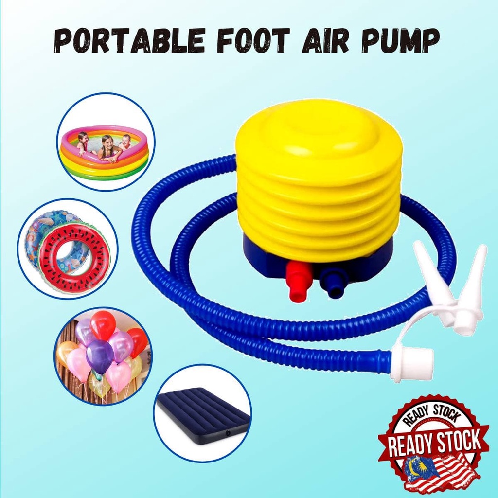 10cm x 10cm Portable Foot Pump Balloon Inflatable Swimming Ring Float ...
