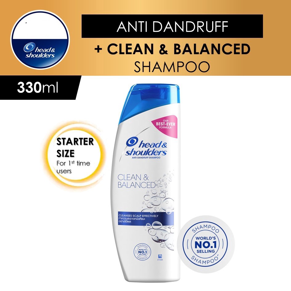 Head & Shoulders Clean & Balanced+ Anti Dandruff Shampoo 330 ml ...