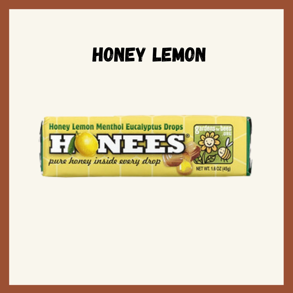 Honees, Honey Menthol Eucalyptus/ Honey Lemon/ Honey/Milk & Honey Filled Drops, 1.50 oz (42 g ...