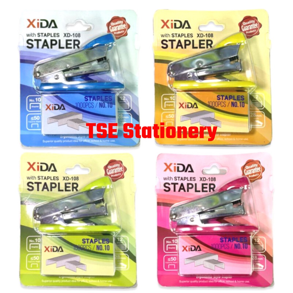 Xida Mini Stapler XD-108 / No.10 HD 10 Use No.10-1M Staples With Staples | Shopee Malaysia