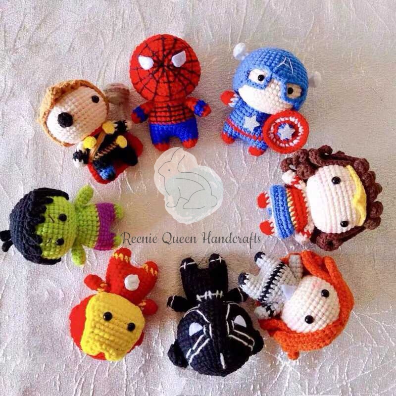 Handmade Cute Marvel Crochet (Finished Product / DIY Crochet Kit) 手工钩针 ...