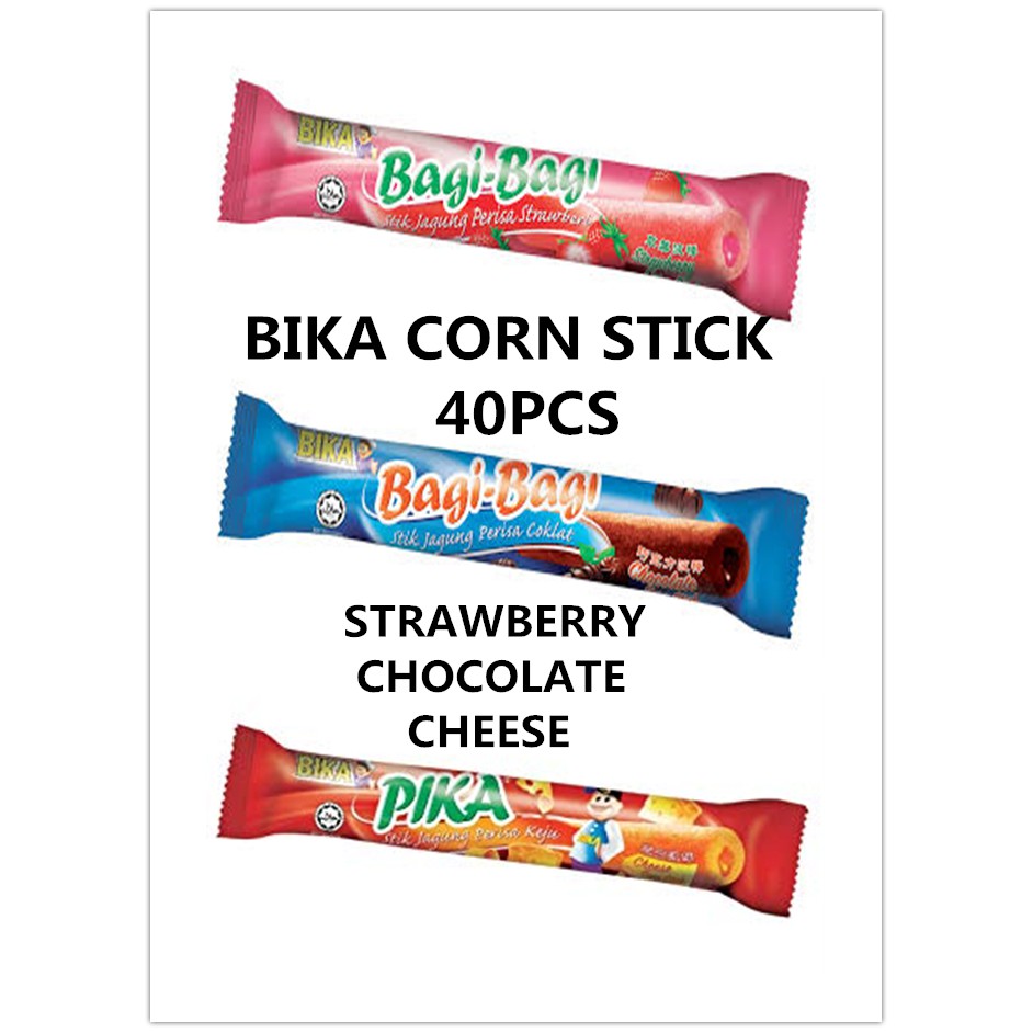 BIKA Bagi-Bagi Stick Jagung Perisa Chocolate / Strawberry / Cheese ...