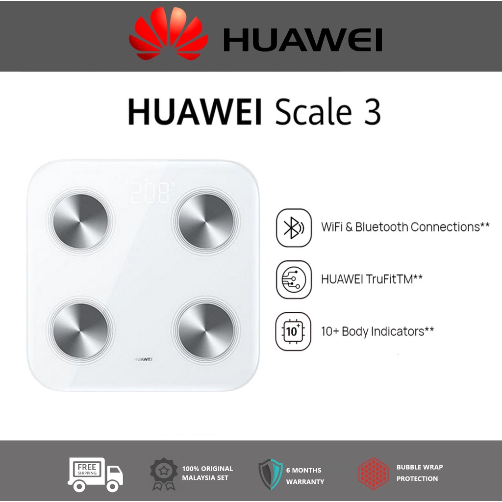 HUAWEI Scale 3 Smart Fat BMI Body Scale | Wi-Fi&Bluetooth Connection ...
