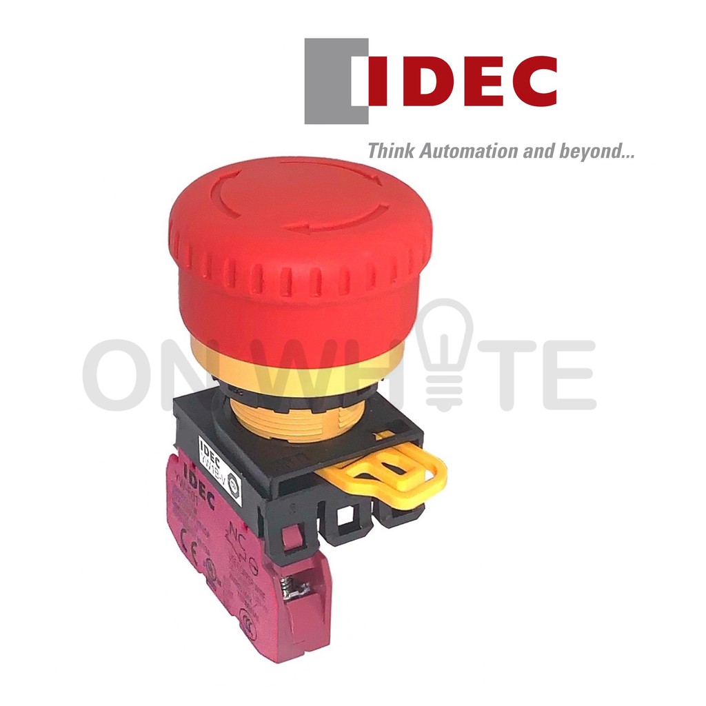 IDEC Emergency Red Push Button 22MM🍄 Mushroom Switch AUX Auxiliary Contact Block [YW Series ...