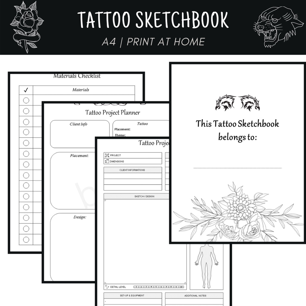 [PDF] Tattoo Sketchbook Journal, Artist Journal Planner | Shopee Malaysia