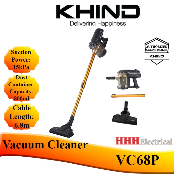 KHIND Powerful Vacuum Cleaner with HEPA Filter VC68P | Shopee Malaysia