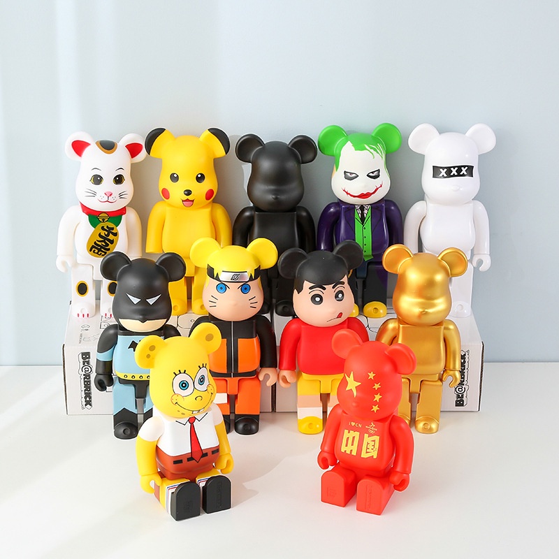 🐰Sunnie Bunnie🐰 Bearbrick 400% Cartoon Bear Blocks Action Figure ...