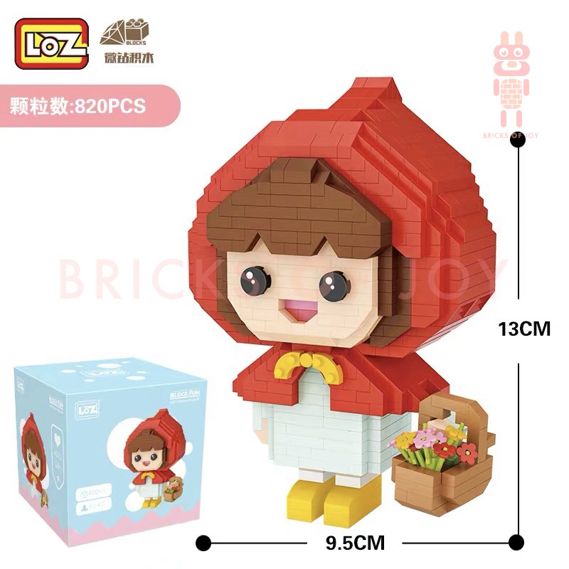 LOZ 9247 (Little Red Riding Hood) Diamond Blocks Mini Character Cartoon ...