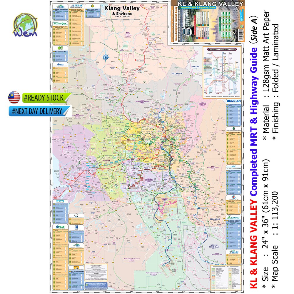 KL & KLANG VALLEY Completed MRT & Highway Guide | Peta Panduan MRT ...