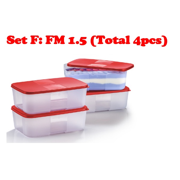 Tupperware FM FreezerMate Set / 650ml / 2.3L / 550ml / 1.5L / XtremAqua ...
