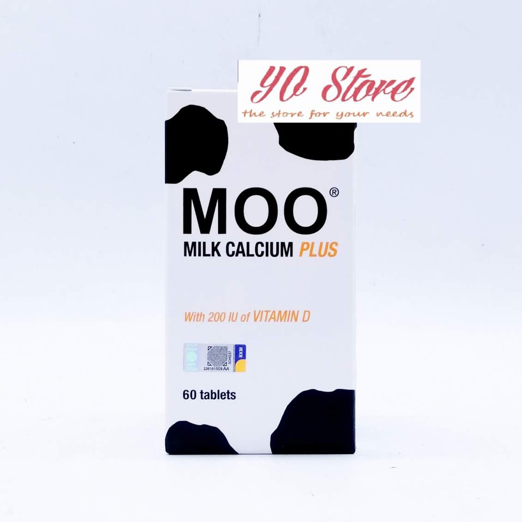 MOO Milk Calcium Plus 60 tablets (Exp: Jan 2024) | Shopee Malaysia