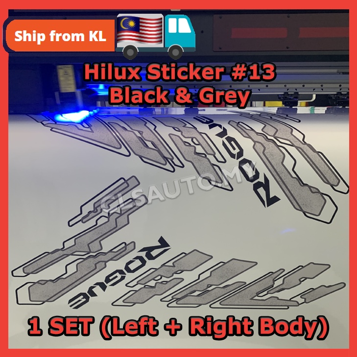 TOYOTA Hilux Rogue Sticker Body Design No.13 - Car Side Lining | Shopee ...