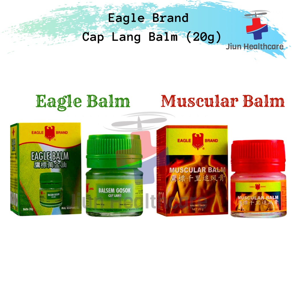 Eagle Brand Eagle Balm/ Muscular Balm (20g) Cap Lang Balsem Gosok ...